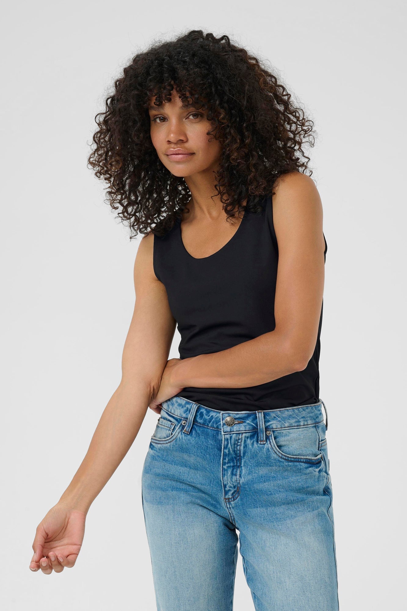 Women's tank top by Kaffe | 10510692 Black Deep | Boutique Vvög ...