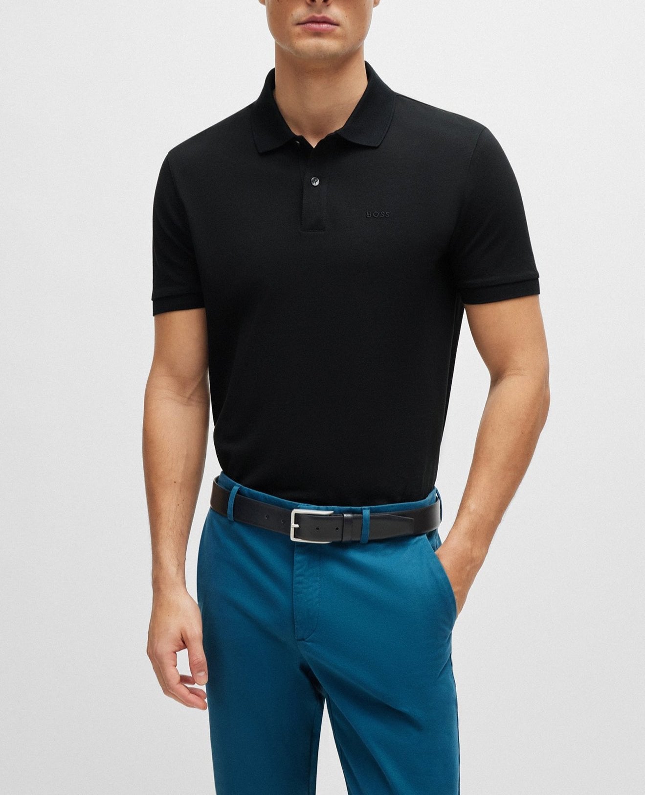 Men's sports polo shirt by HUGO BOSS collection Sport | 50468362 Noir ...