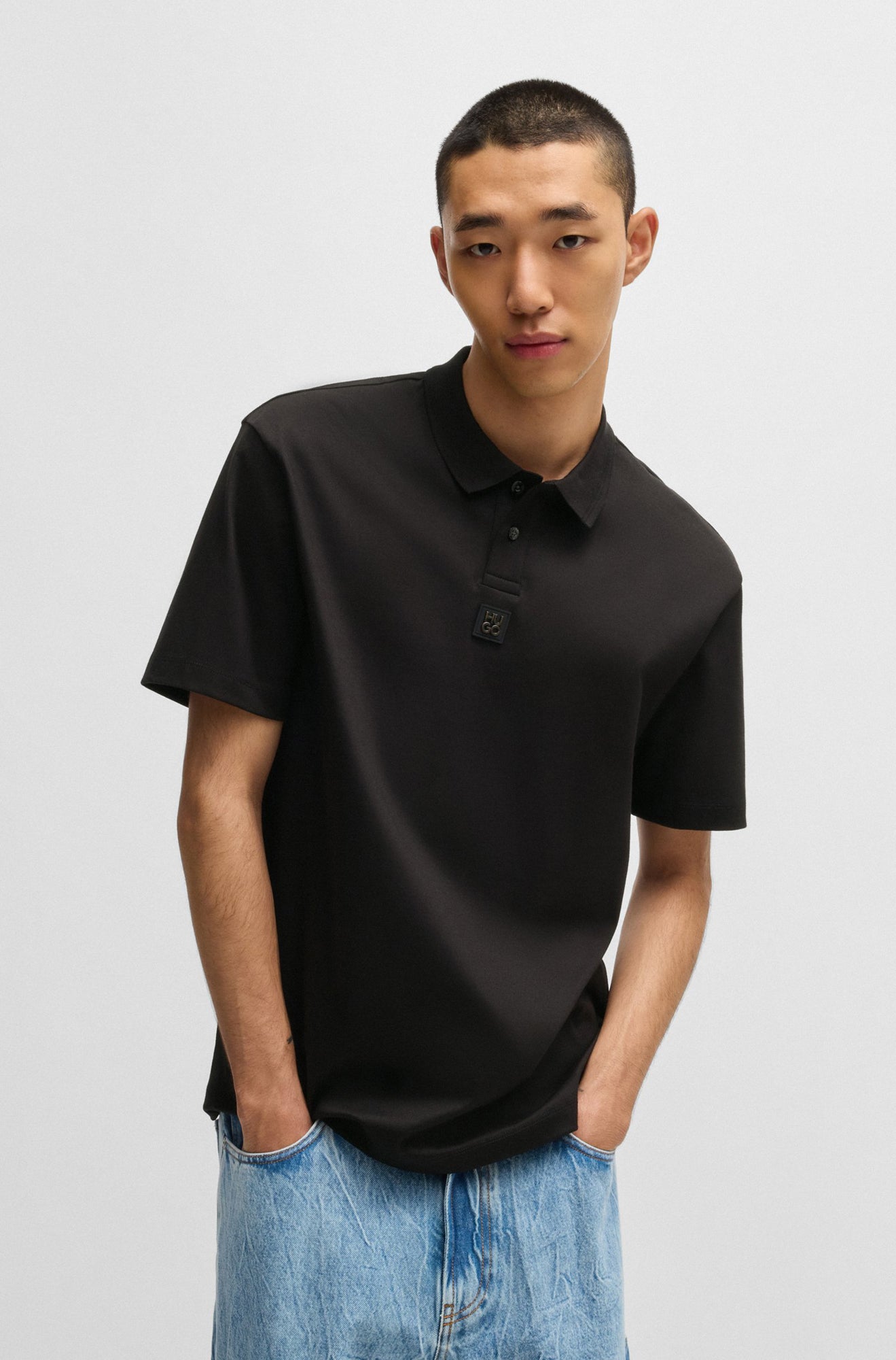 Men's polo by HUGO BOSS | 50517638 Black | Boutique Vvög , fashion ...