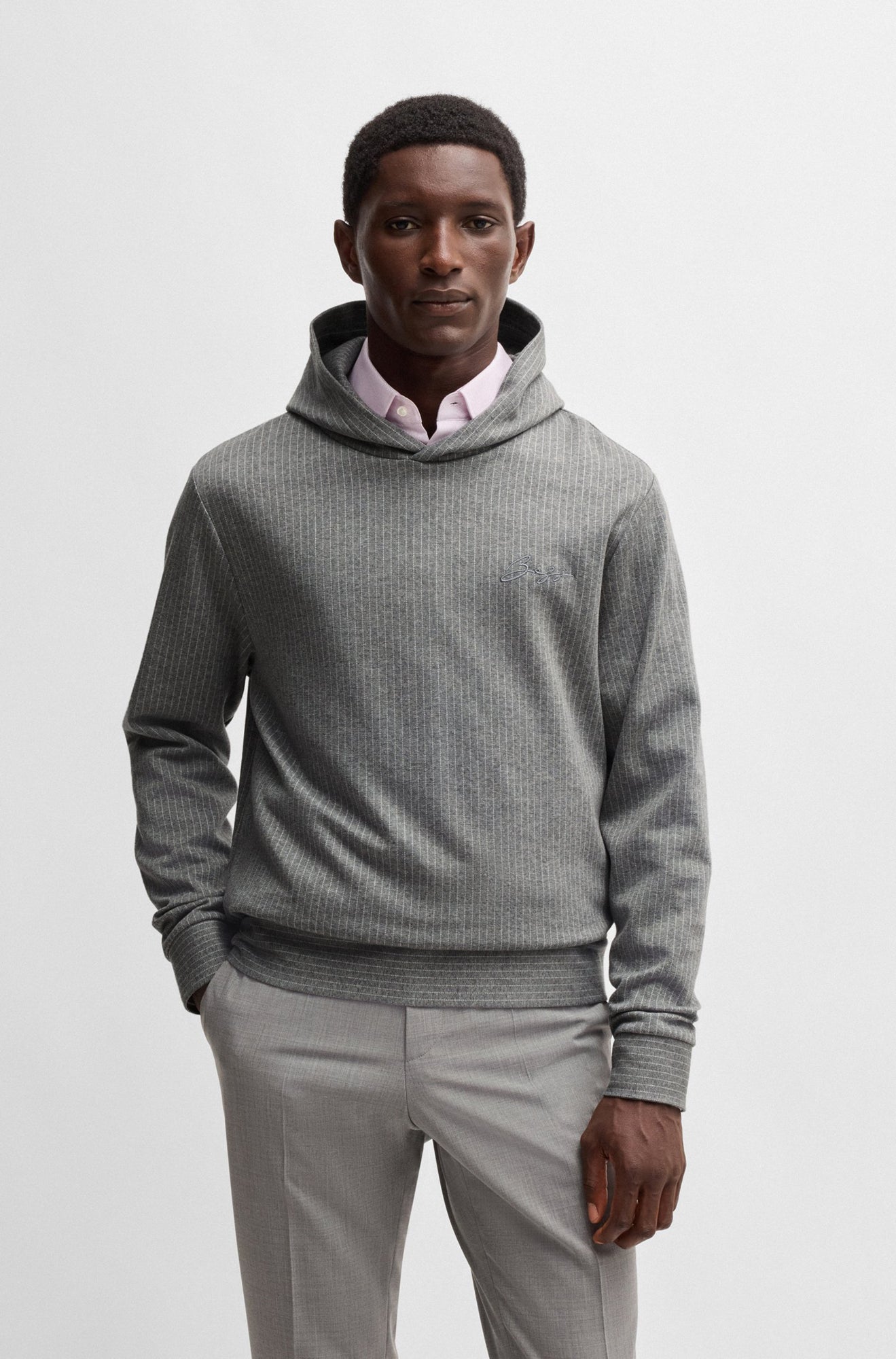 Men's hoodie by HUGO BOSS | 50531324 Medium Grey | Boutique Vvög ...
