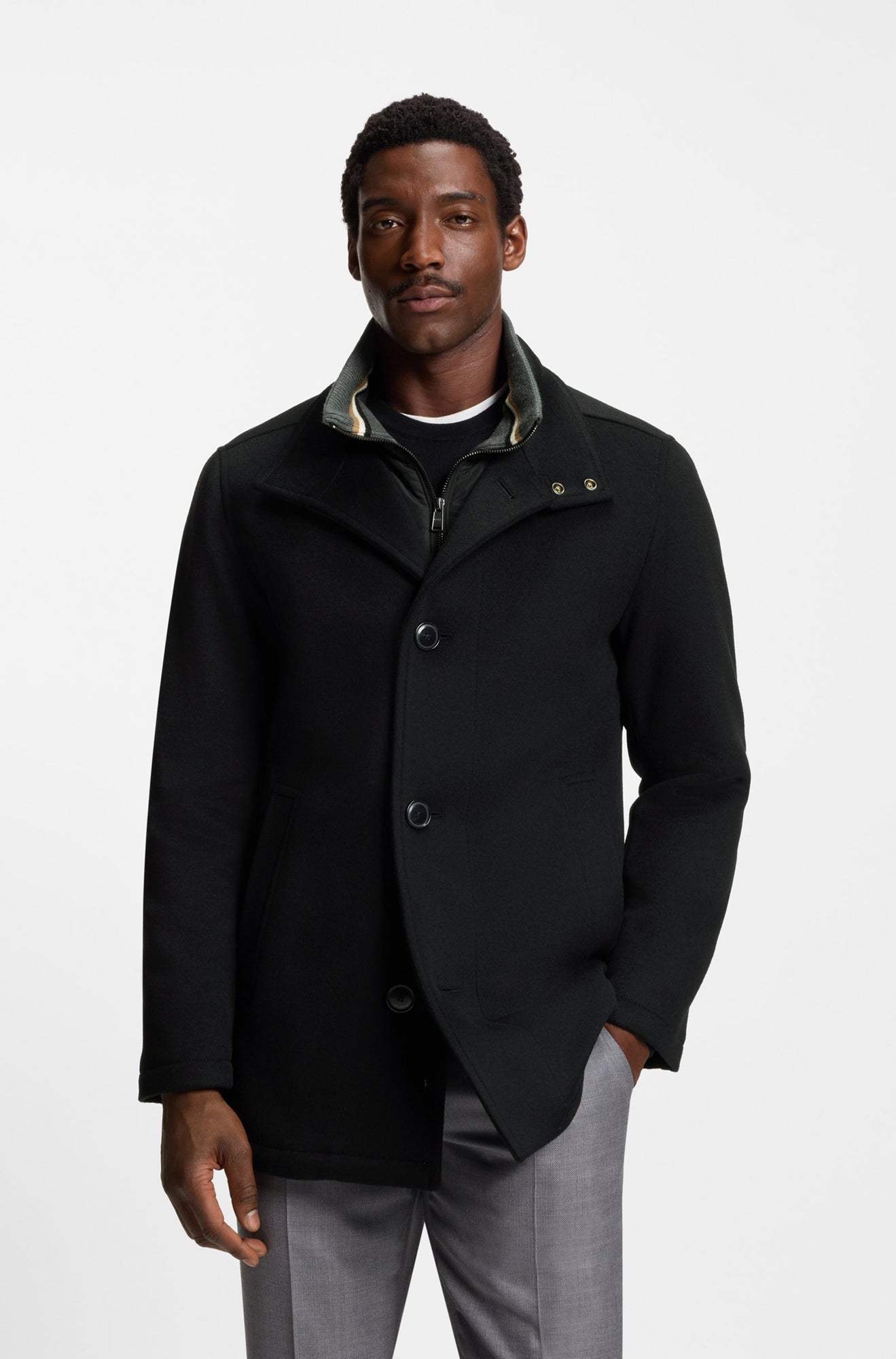 Paletot pour homme par HUGO BOSS | 50549193 Noir | Boutique Vvög ...