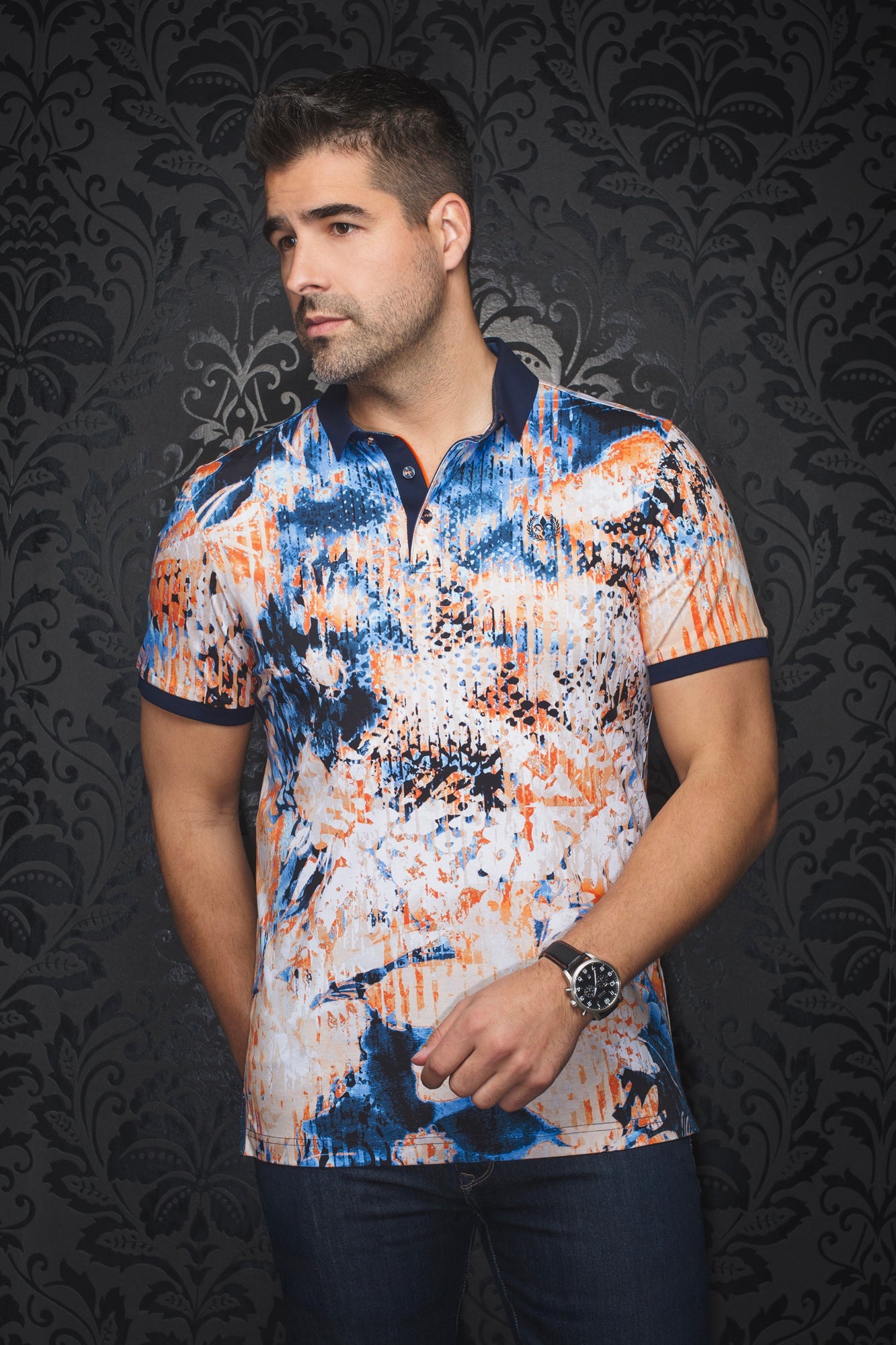 Men's polo by Au Noir | HARPER Stone | Boutique Vvög, the biggest ...