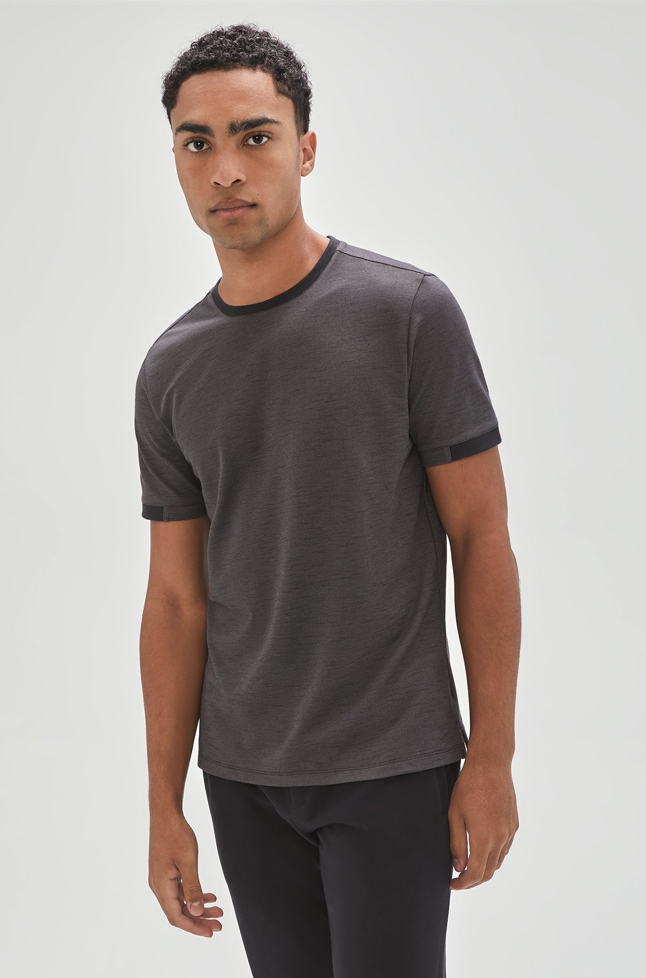 Men's round neck T-Shirt by Robert Barakett | RB31091/Whitner Noir ...